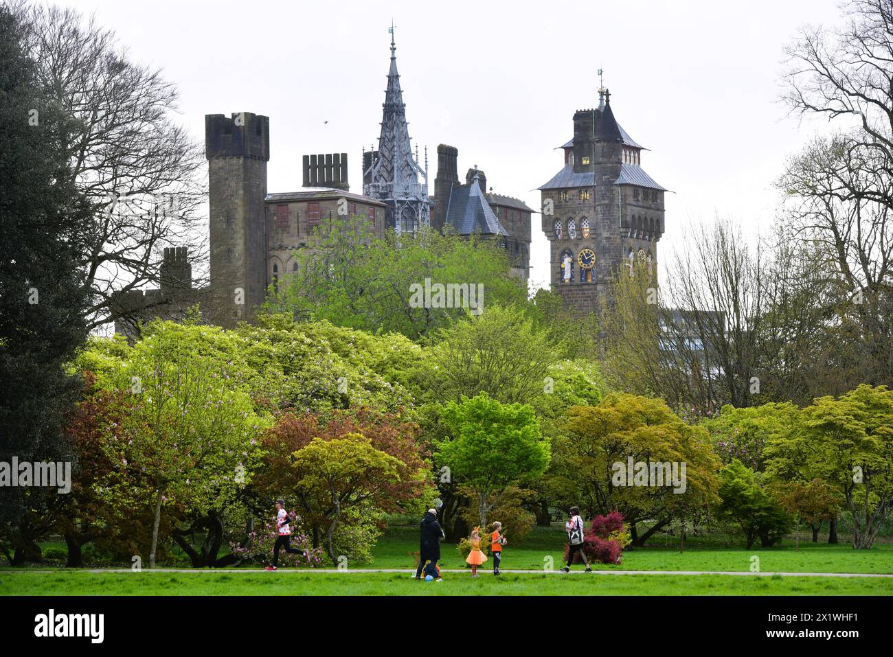 Pictures taken 14/04/24 showing park life in Bute Park, Cardiff, Wales ...