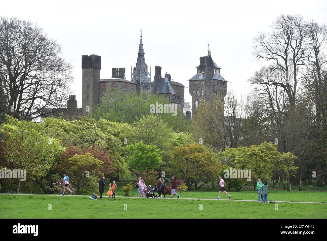 Pictures taken 14/04/24 showing park life in Bute Park, Cardiff, Wales ...