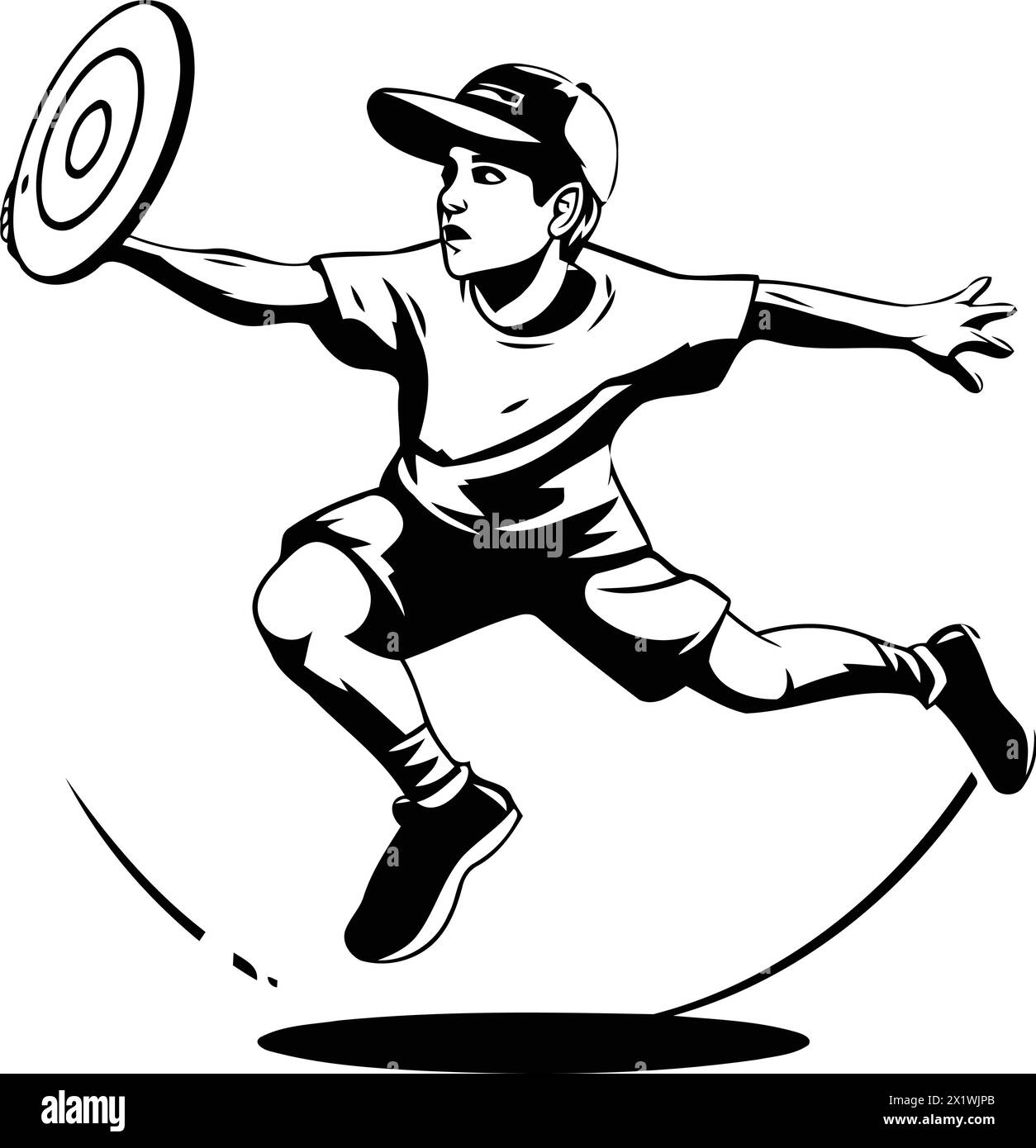 Discus thrower vector Stock Vector Images - Alamy
