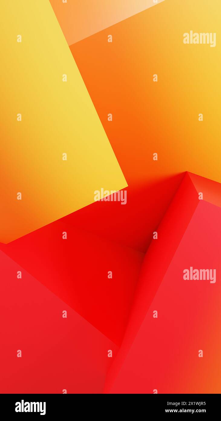 Vibrant red and yellow triangle background vertical Stock Photo - Alamy