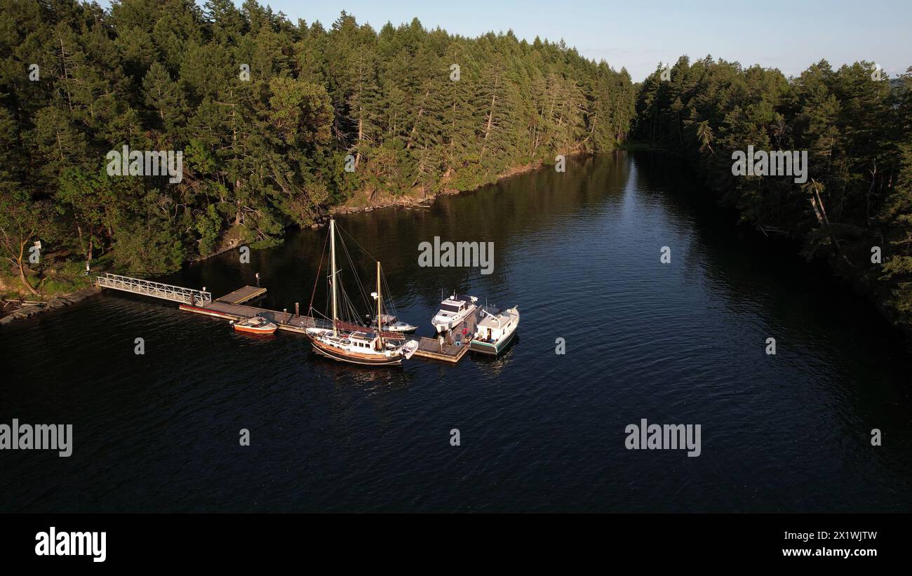 Aerial photo of Conover Cove, Wallace Island Marine Provincial Park ...