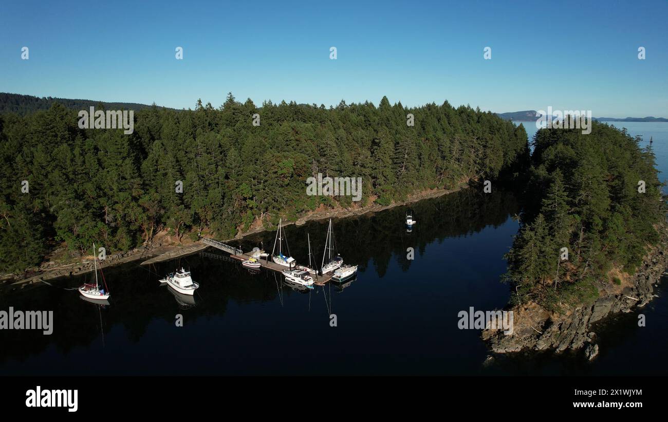 Aerial photo of Conover Cove, Wallace Island Marine Provincial Park ...