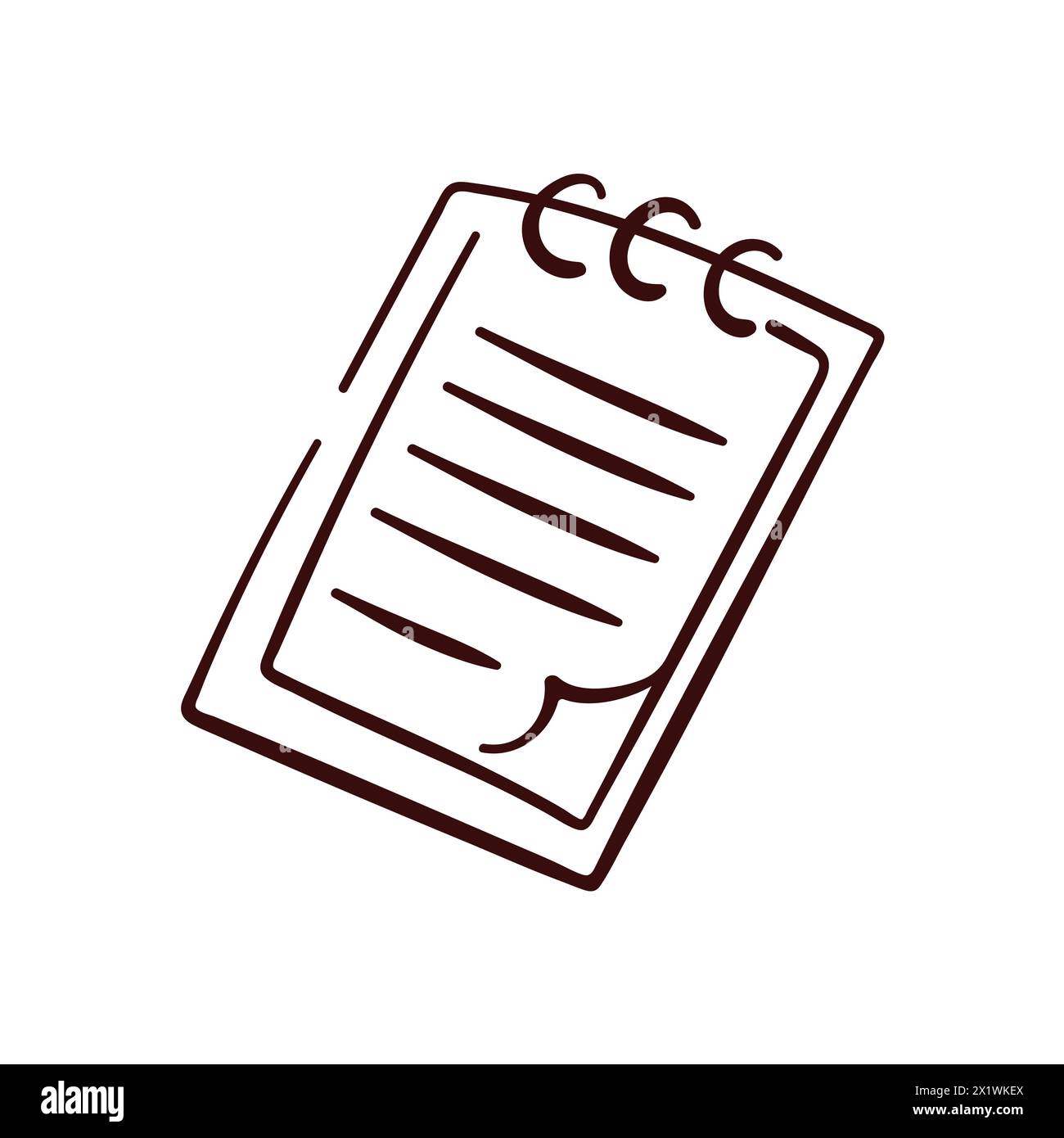 Folder with document icon in line art style. Vector illustration ...