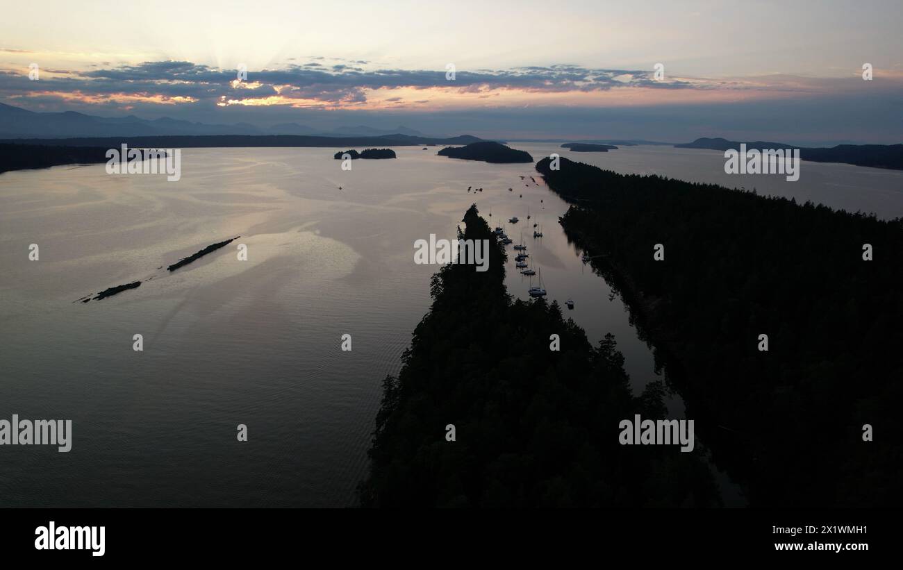 Aerial photo of Princess Cove, Wallace Island Marine Provincial Park ...