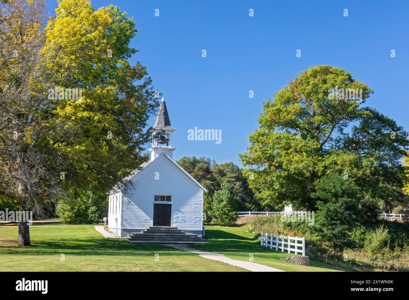 Saugatuck, Michigan - The Gibson Church, a small country church that ...