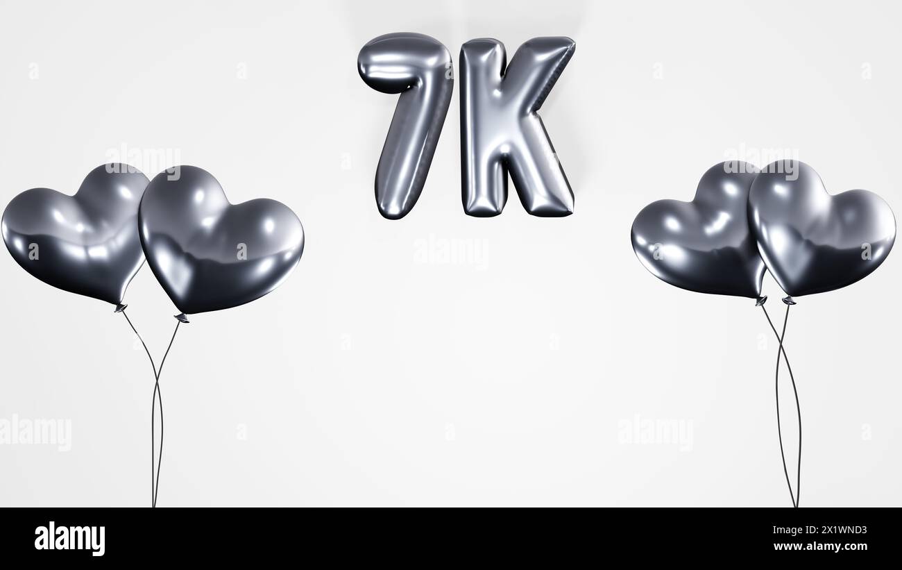 7k , 7000 followers, subscribers, likes celebration background with ...