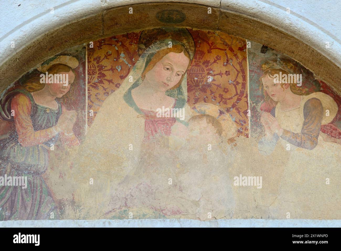 Central Portal Lunette Fresco. Collegiate Church of Santa Maria ...