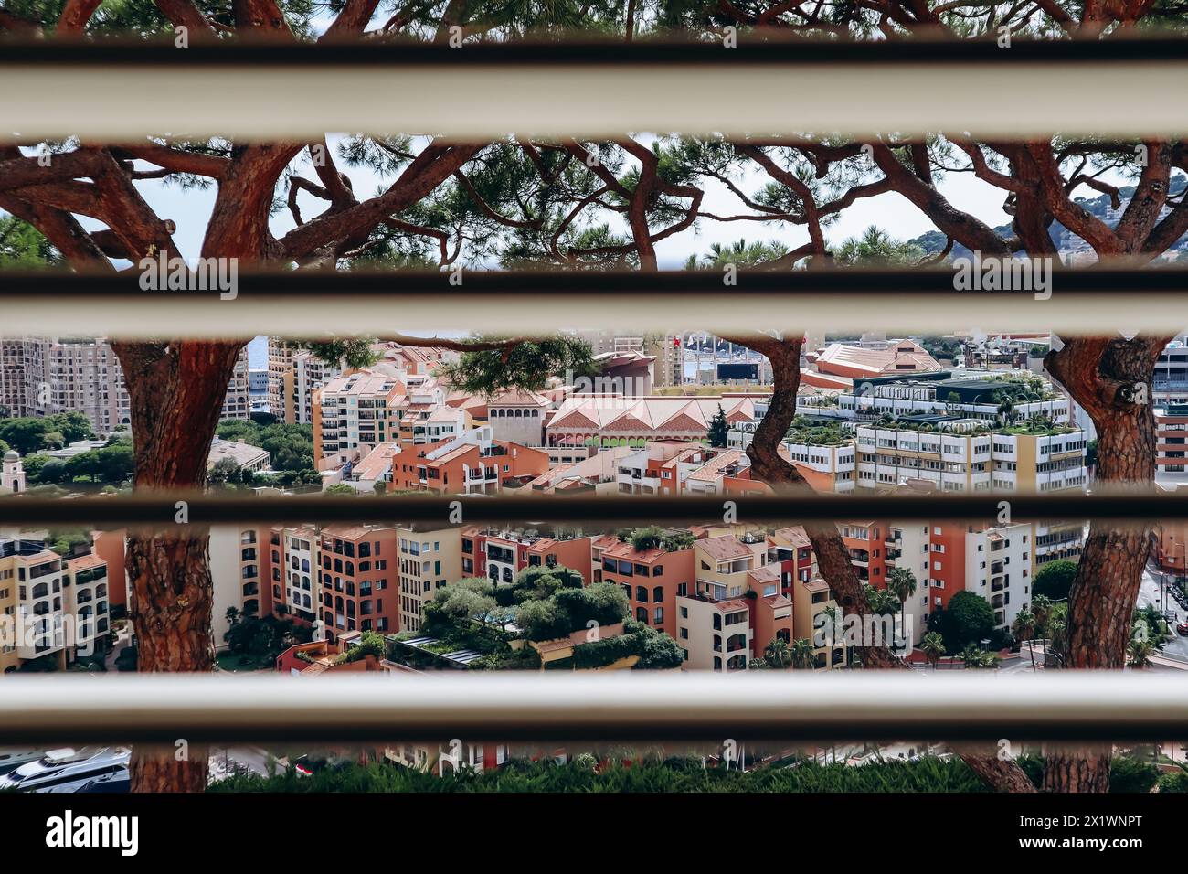 View from the window of the Prince's Palace in Monaco through the ...