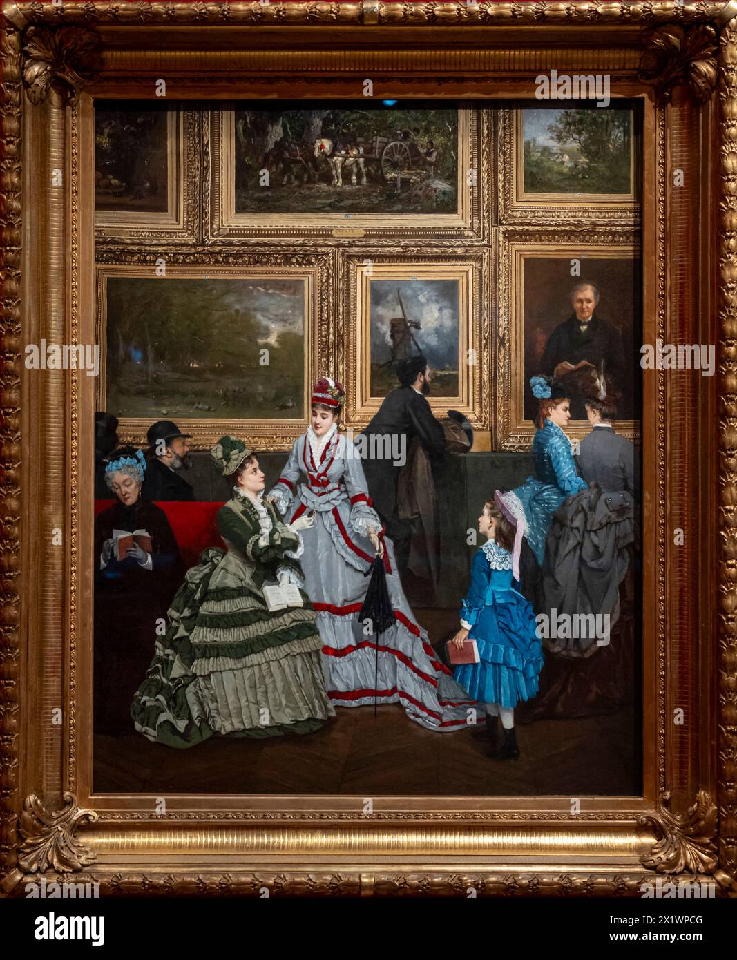 Paris, France - 04 12 2024: Orsay Museum. The Salon of 1874 painted by ...