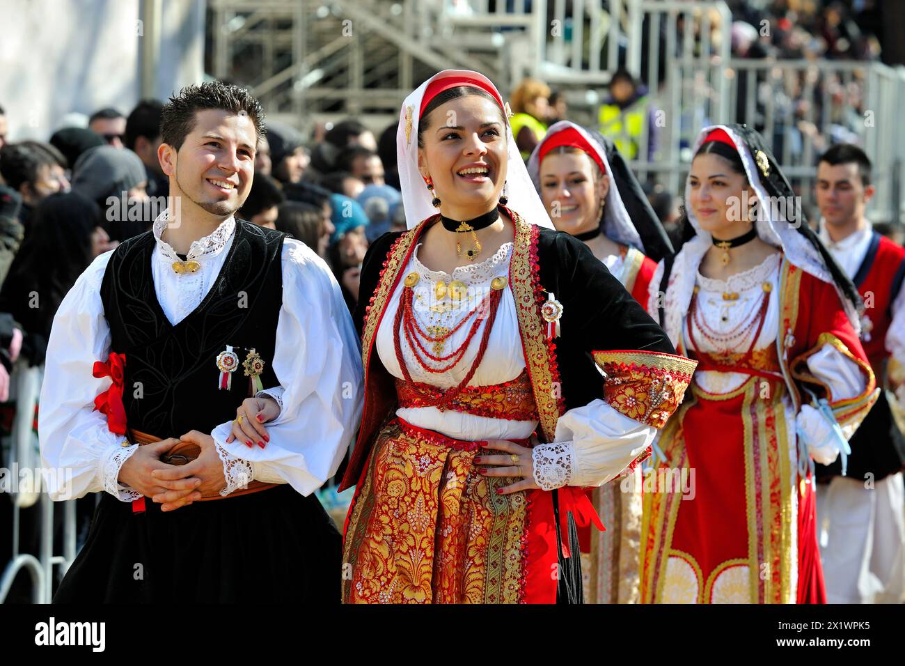 La Sartiglia. Parade of Figures In Classic Sardinian Costume. Oristano ...