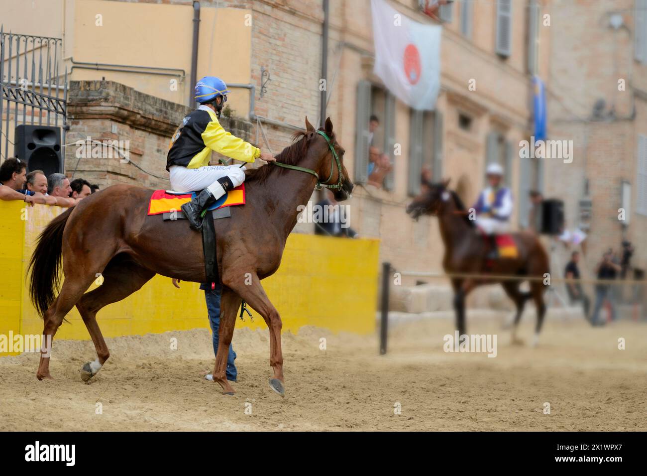 The Palio of the Cavalcade of the Assumption. Fermo. Marche Stock Photo ...