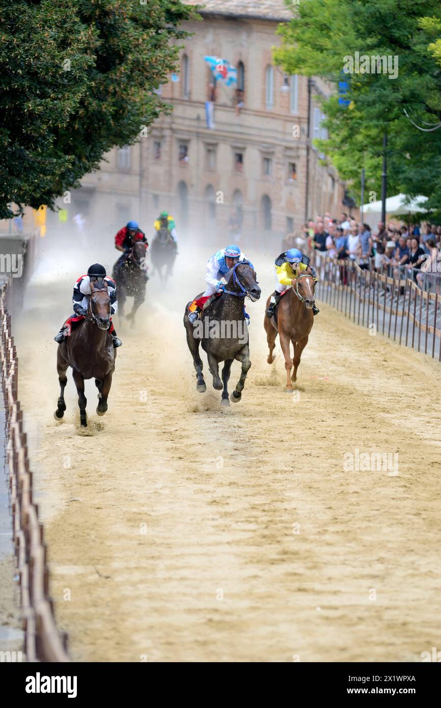 The Palio of the Cavalcade of the Assumption. Fermo. Marche Stock Photo ...