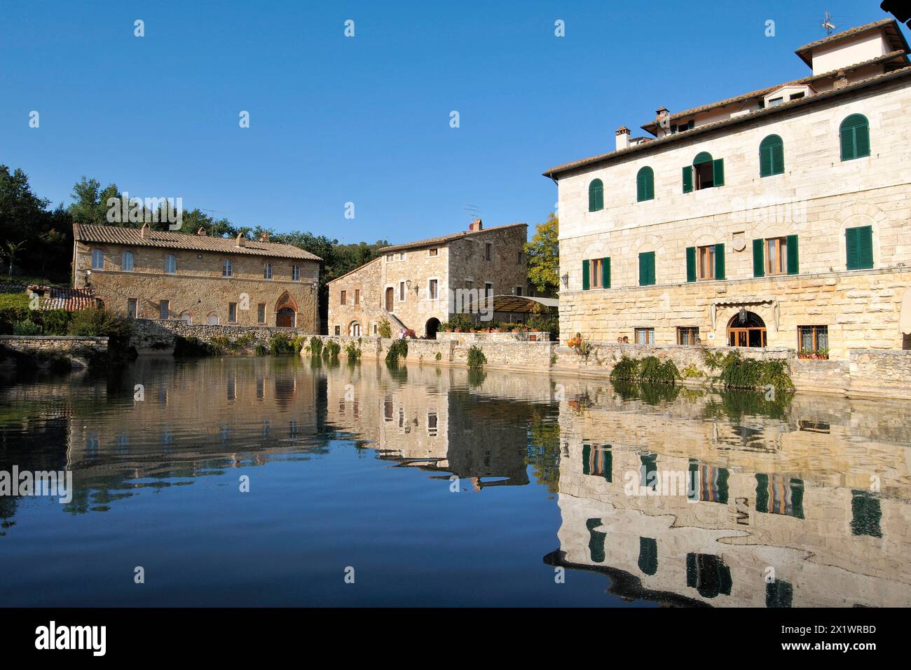 Hamlet of Bagni Vignone. the Ancient Thermal Baths. San Quirico D'orcia ...