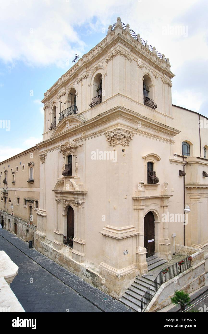 Noto. Santa Chiara Church. Sicily. Italy Stock Photo - Alamy