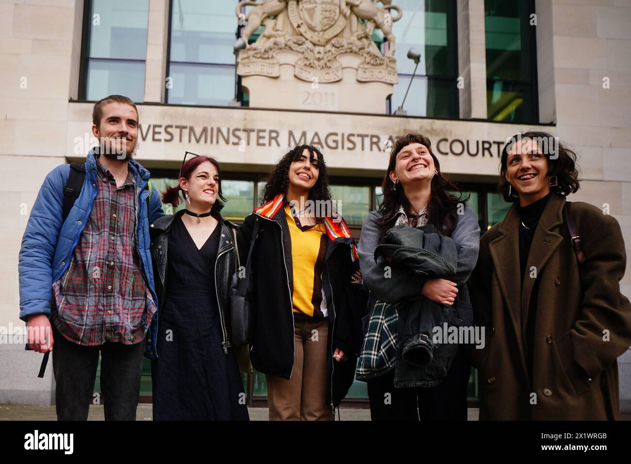 (left to right) Noah Crane, Poppy Bliss, Hanan Ameur, Hannah Taylor and ...