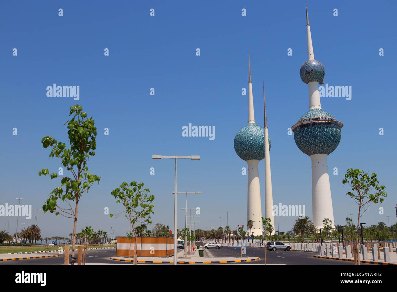 The Three Towers of Kuwait Stock Photo - Alamy