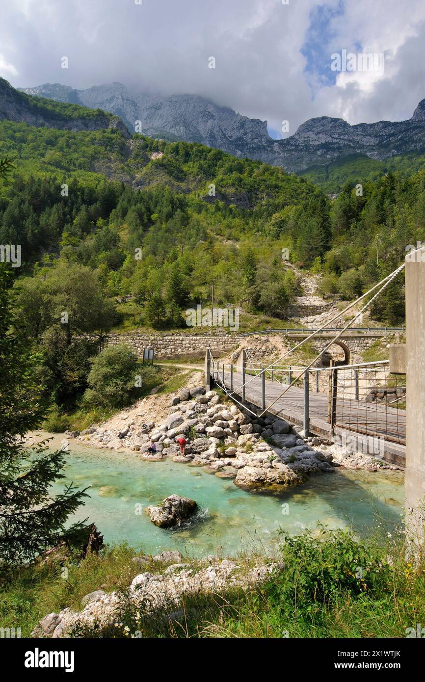 Valle Del Fiume Soca. Triglav National Park. Slovenia. Europe Stock ...