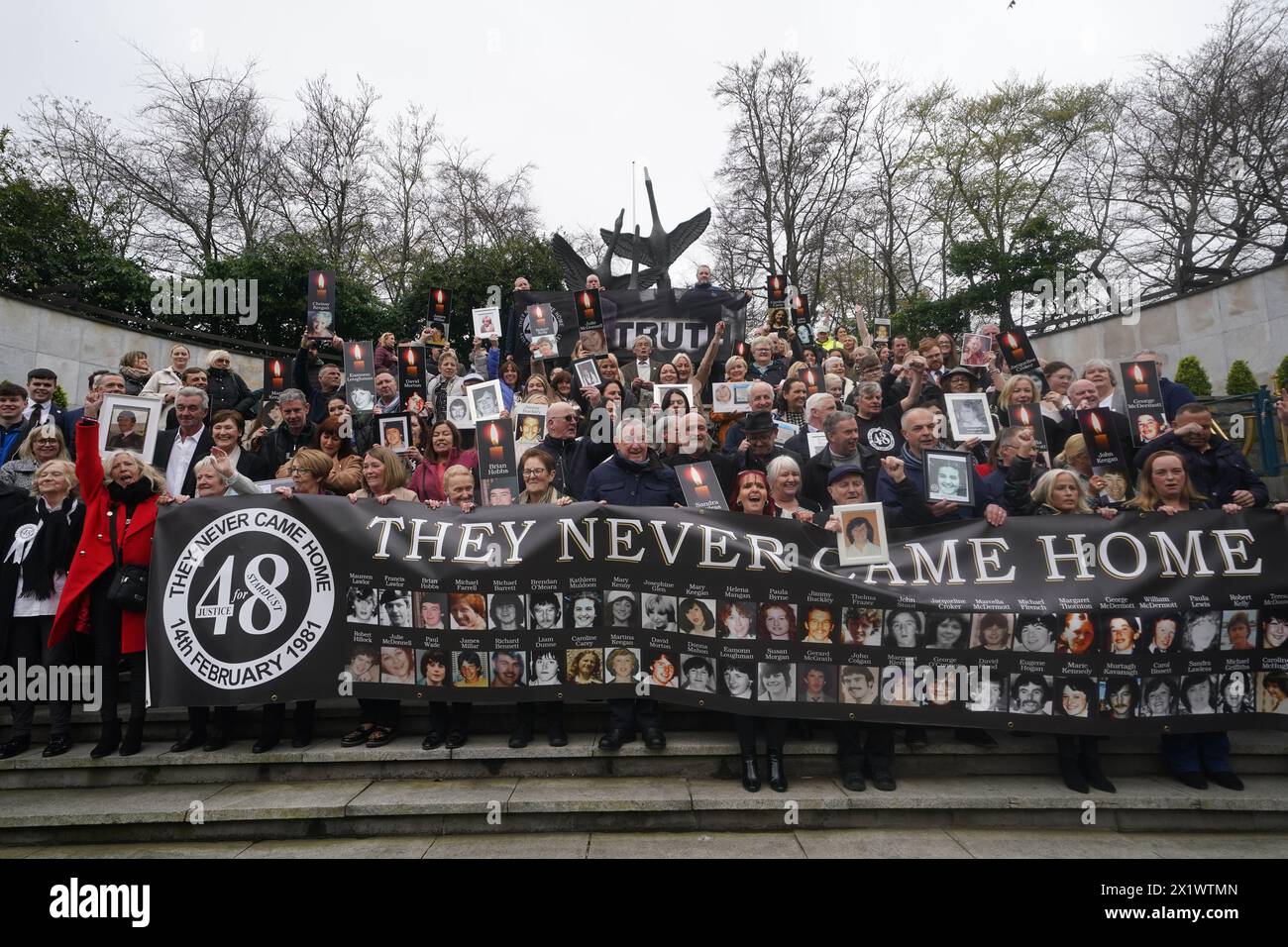 Survivors and family members in the Garden of Remembrance in Dublin ...
