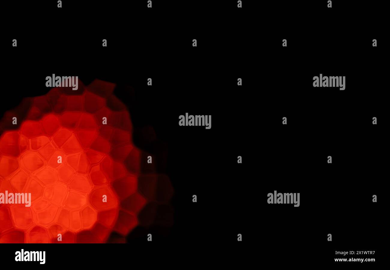 Red Polygonal Shapes on black background. Honeycomb pattern Stock Photo ...