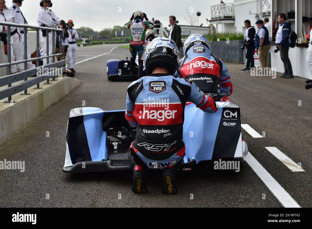 Preparing for the off, Ben Birchall, Kevin Rousseau, LCR-Honda CBR600 ...