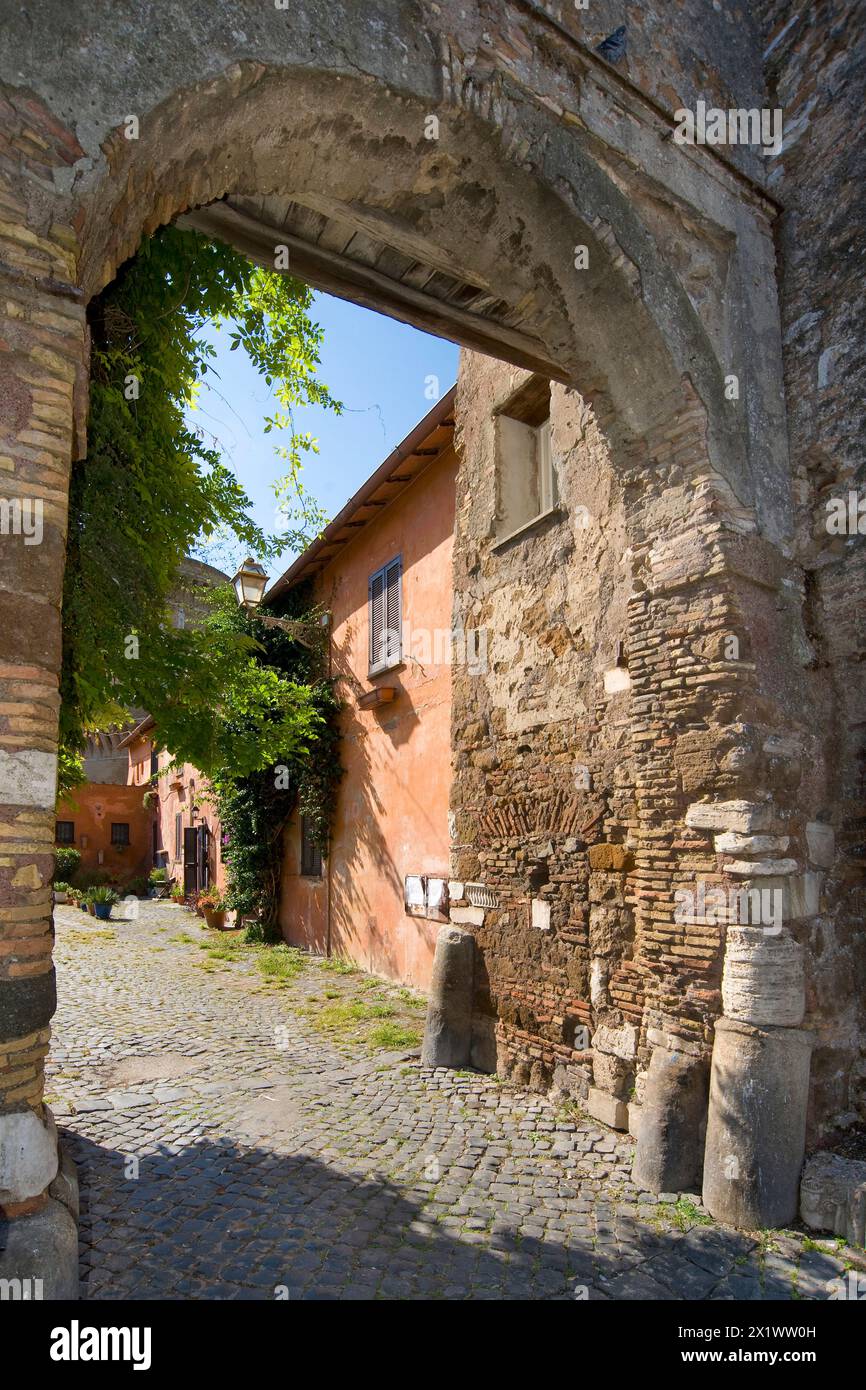 Medieval Village of Ostia Antica. Ostia. Rome. Lazio. Italy Stock Photo ...