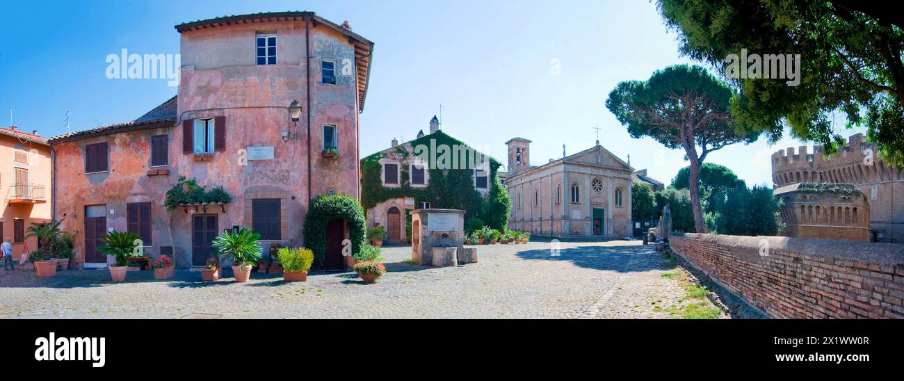 Medieval Village of Ostia Antica. Ostia. Rome. Lazio. Italy Stock Photo ...