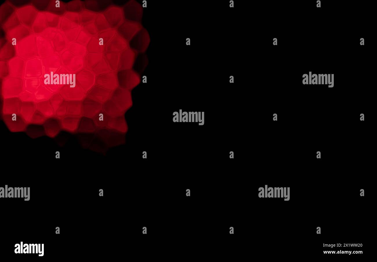 Red Polygonal Shapes on black background. Honeycomb pattern Stock Photo ...