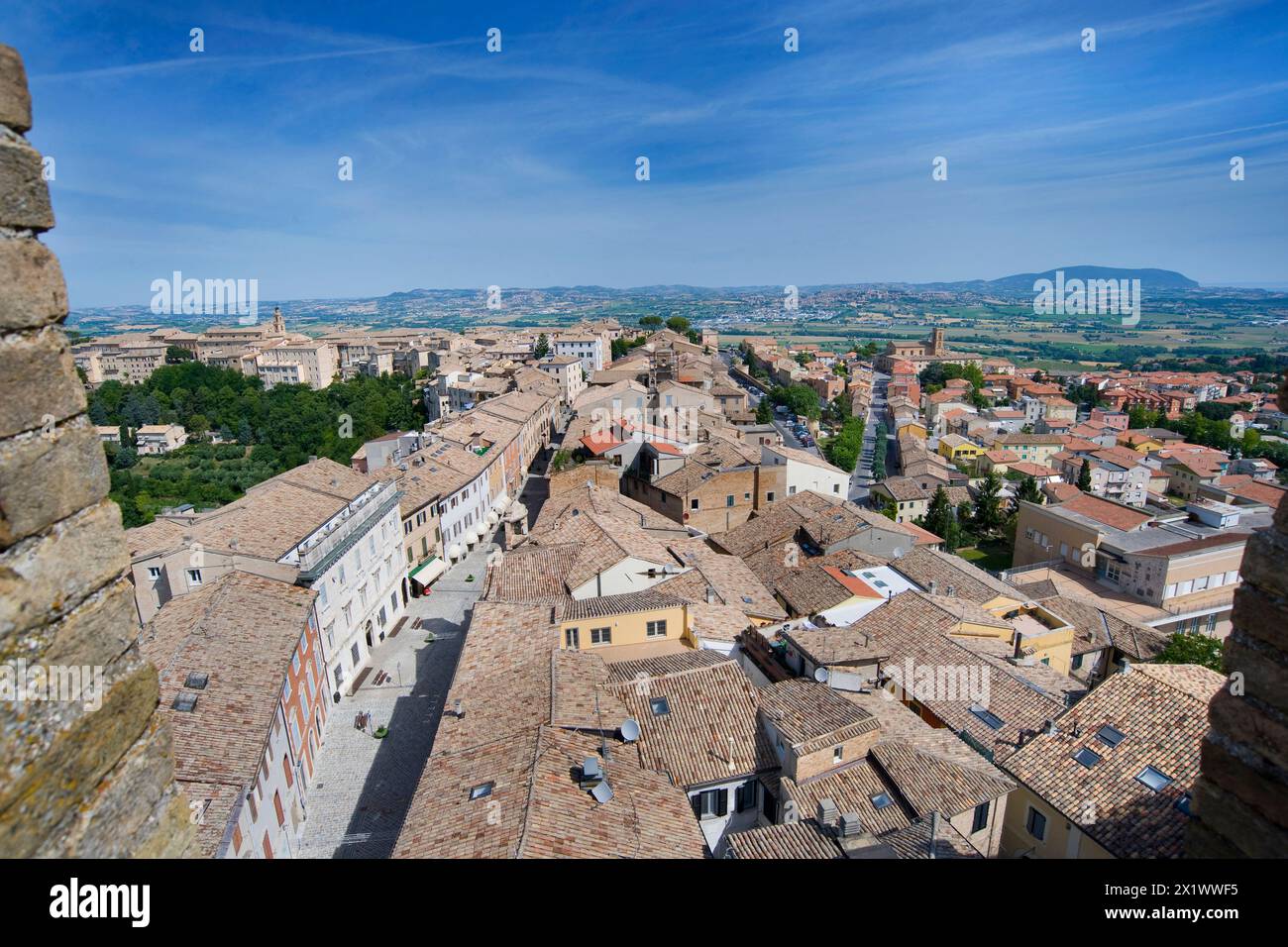 Panorama From the Terrace of the Civic Tower. Recanati. Marche. Italy ...