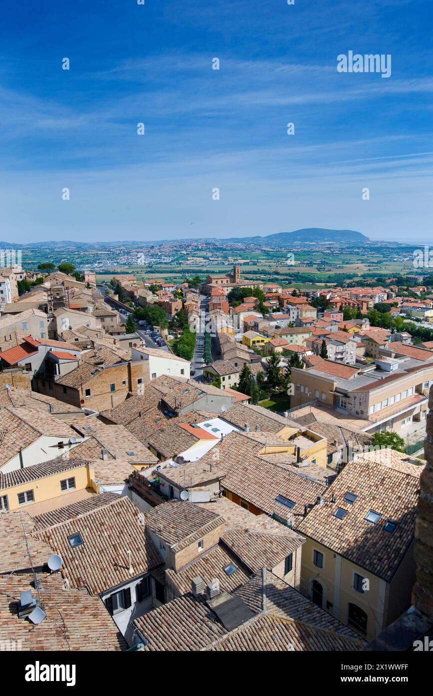 Panorama From the Terrace of the Civic Tower. Recanati. Marche. Italy ...