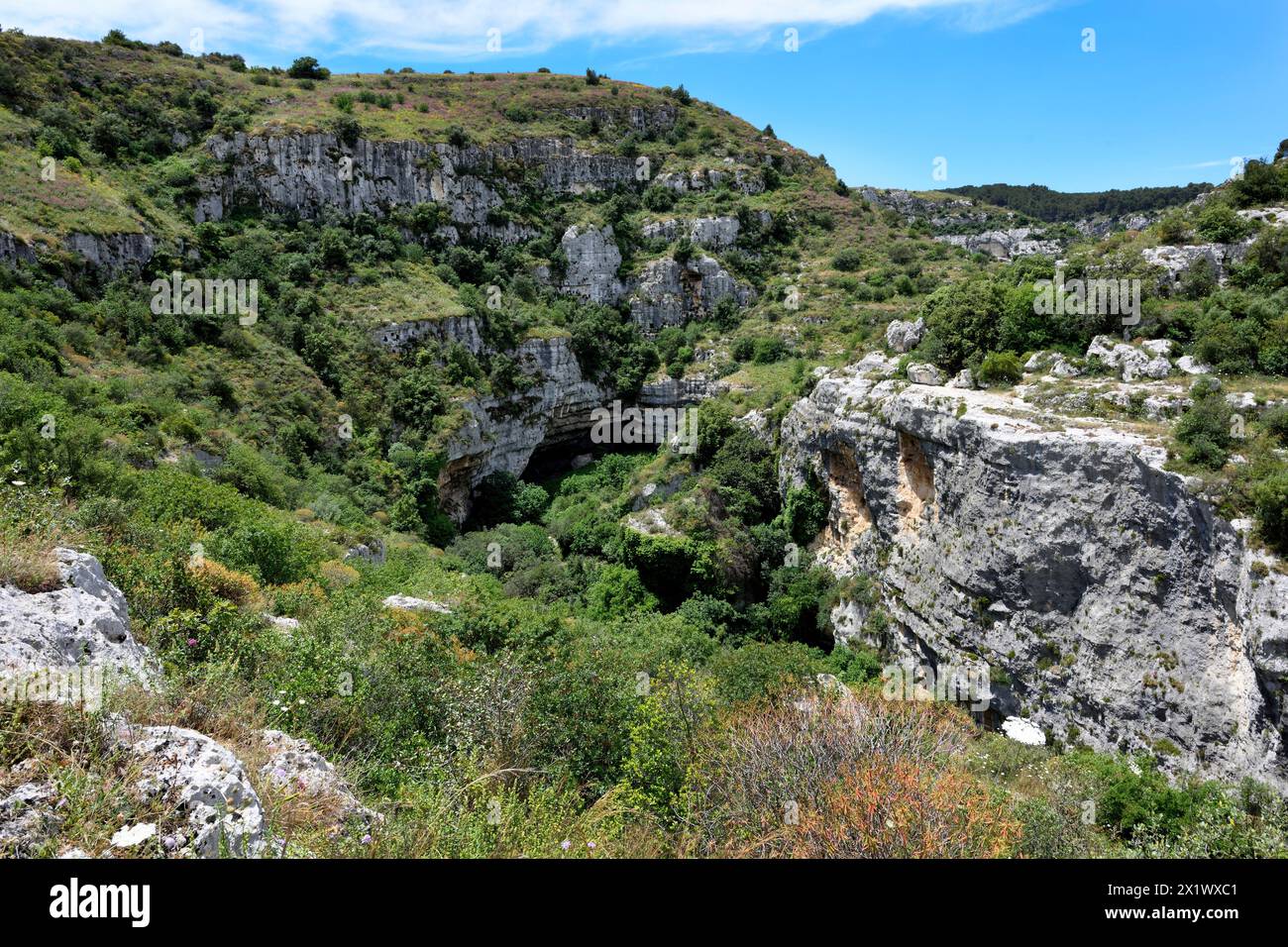North Necropolis of Pantalica. Anapo Valley. Sortino. Sicily Stock ...