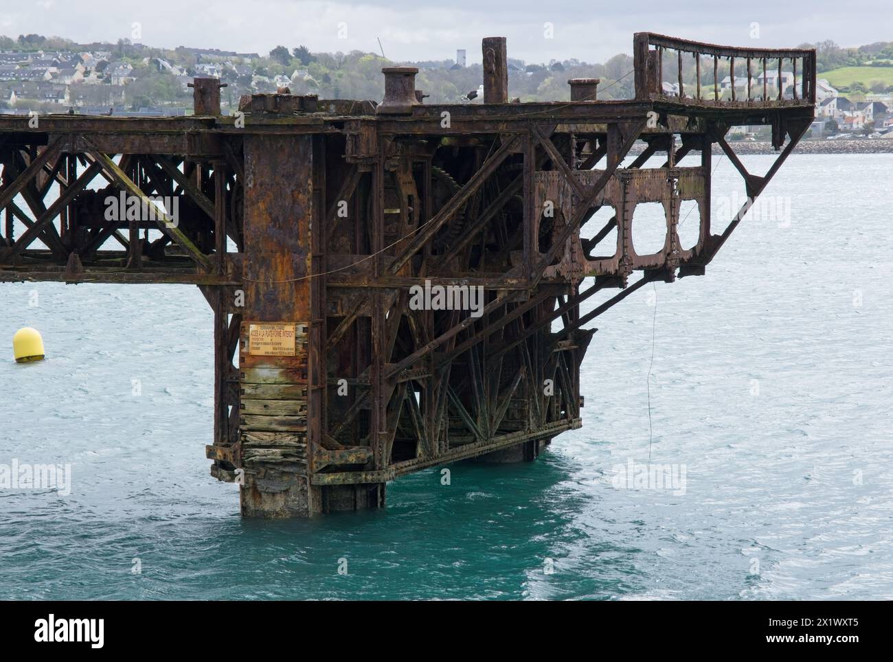 Cherbourg, France - Apr 16, 2024: German remains of wharf in Cherbourg ...