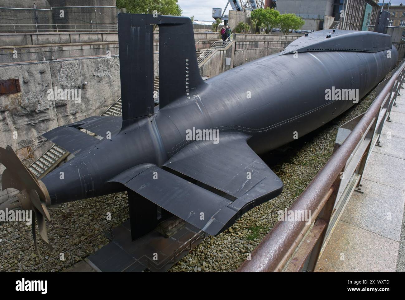 Cherbourg, France - Apr 16, 2024: The Le Redoutable-class submarine was a ballistic missile ...