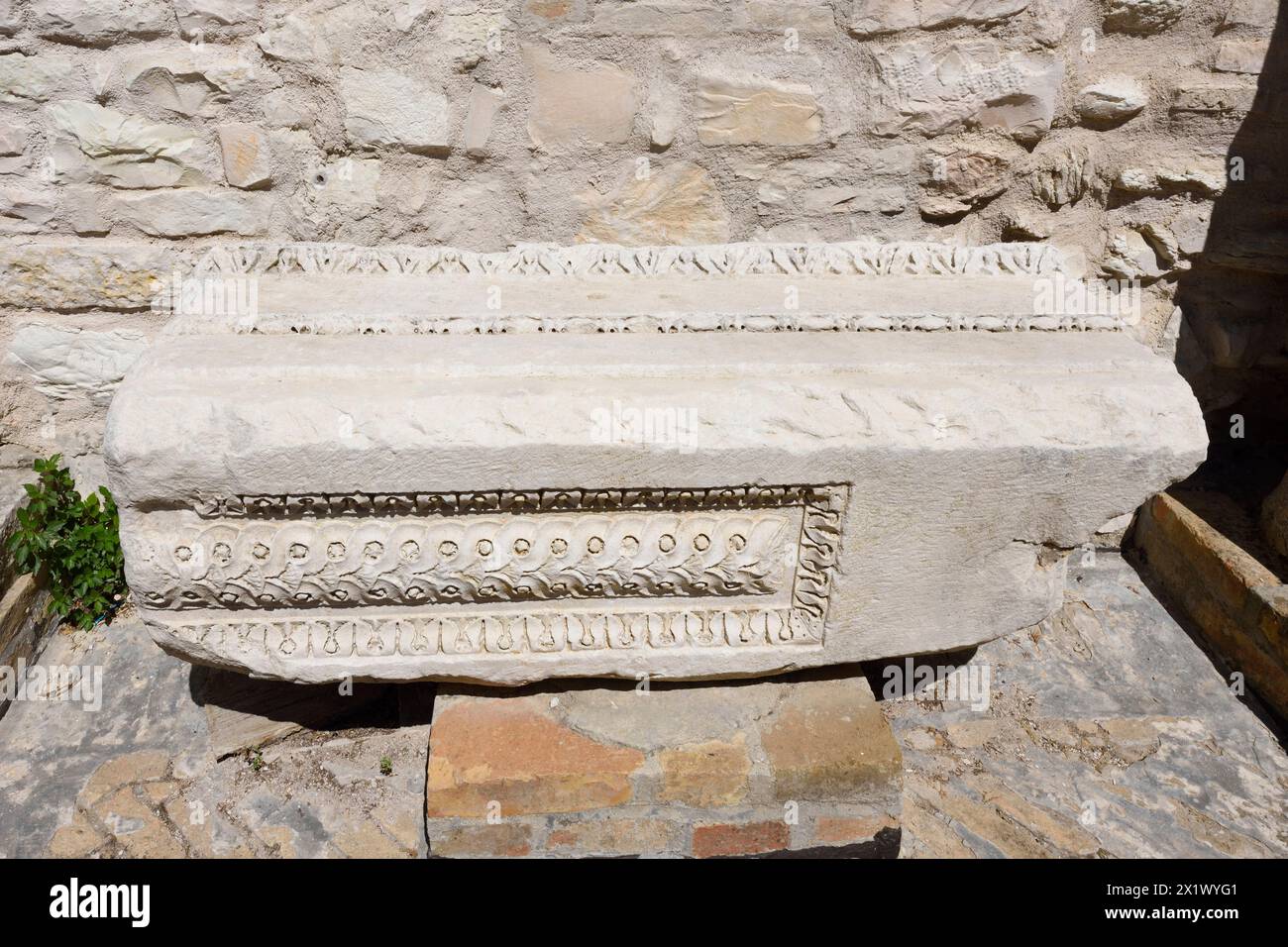 Roman Tombstone. Entrance Hall of the Doge's Palace (upper Court ...