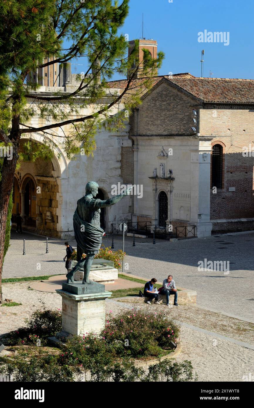 Pincio Area. In the Background the Copy of the Statue of Augustus and ...