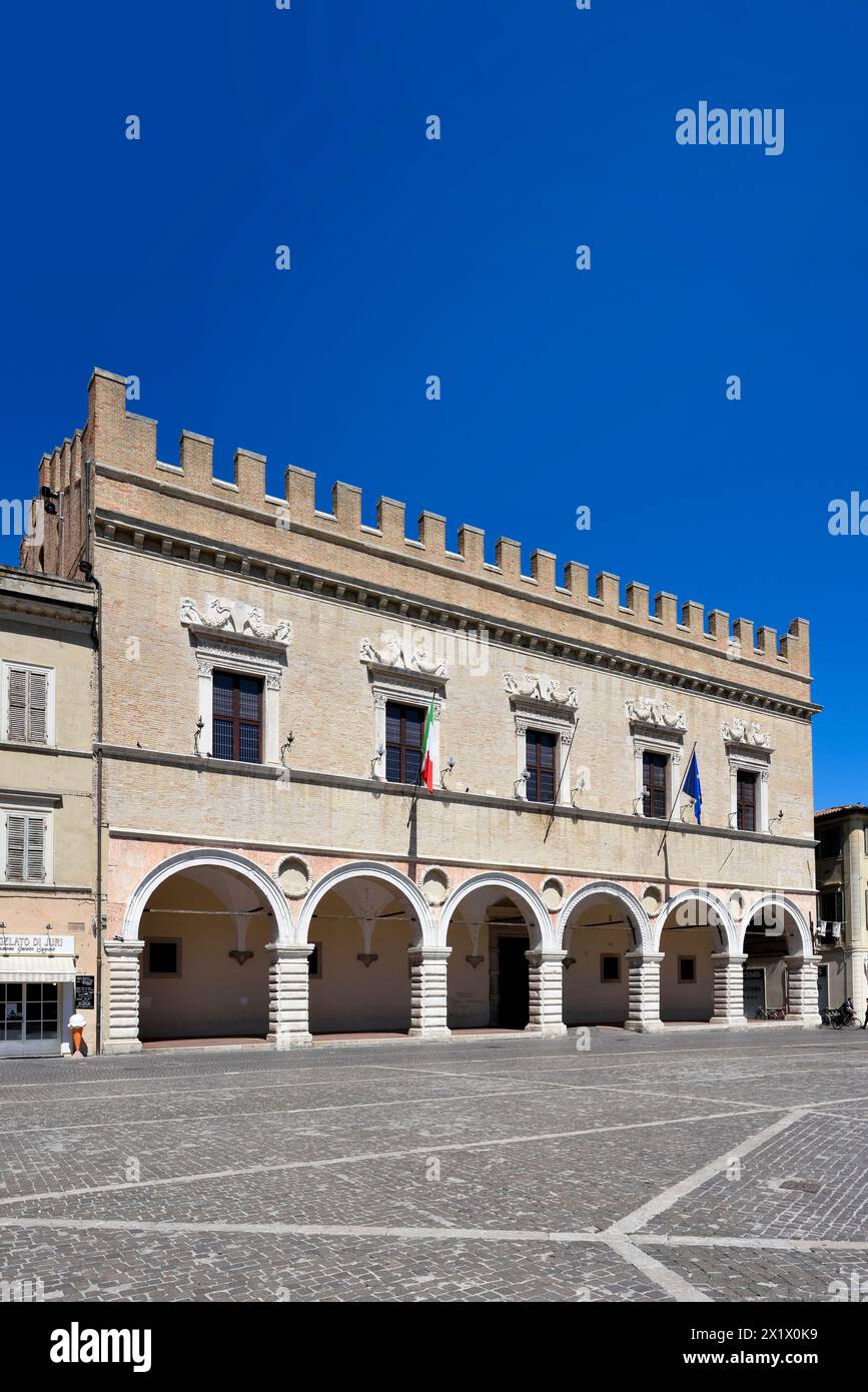 Doge's Palace In Piazza Del Popolo. Pesaro. Marche. Italy Stock Photo ...