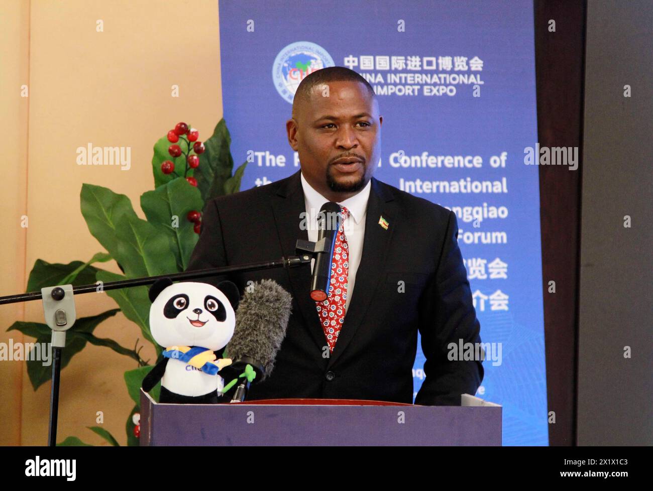 Harare, Zimbabwe. 16th Apr, 2024. Allan Majuru, CEO of ZimTrade ...