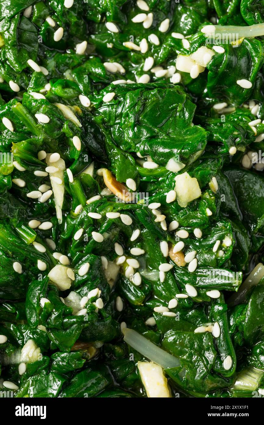 Homemade Korean Spinach Sigeumnchi Namul Banchan Side Dish Stock Photo ...
