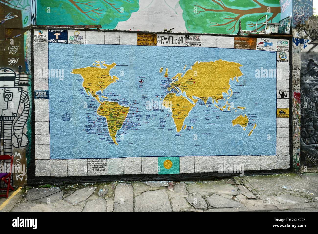 Rio janeiro street art map hi-res stock photography and images - Alamy