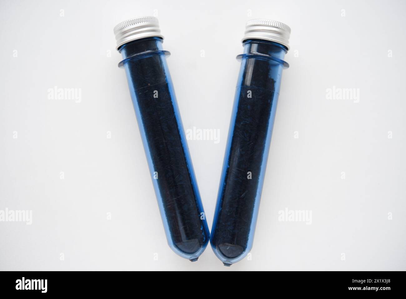 Two blue plastic flasks with a shiny lid. Flasks with tea inside Stock ...