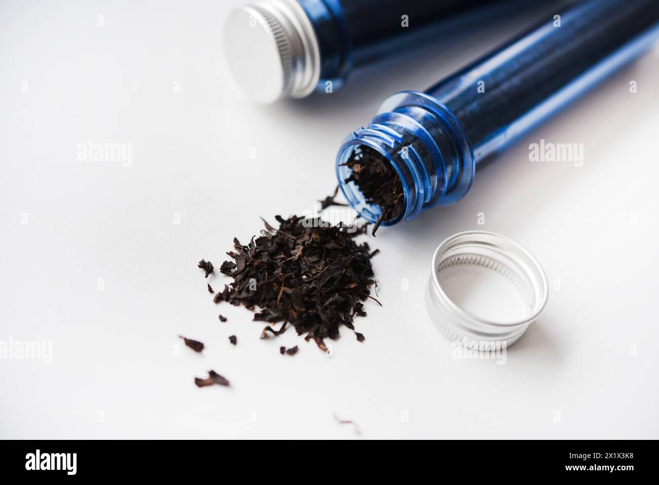 Two blue plastic flasks with a shiny lid. Flasks with tea inside Stock ...