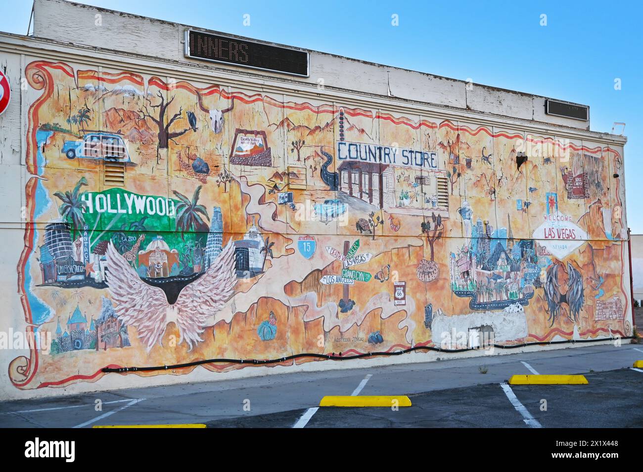 BAKER, CALIFORNIA - 14 APR 2024: Mural on the Country Store in Baker at ...