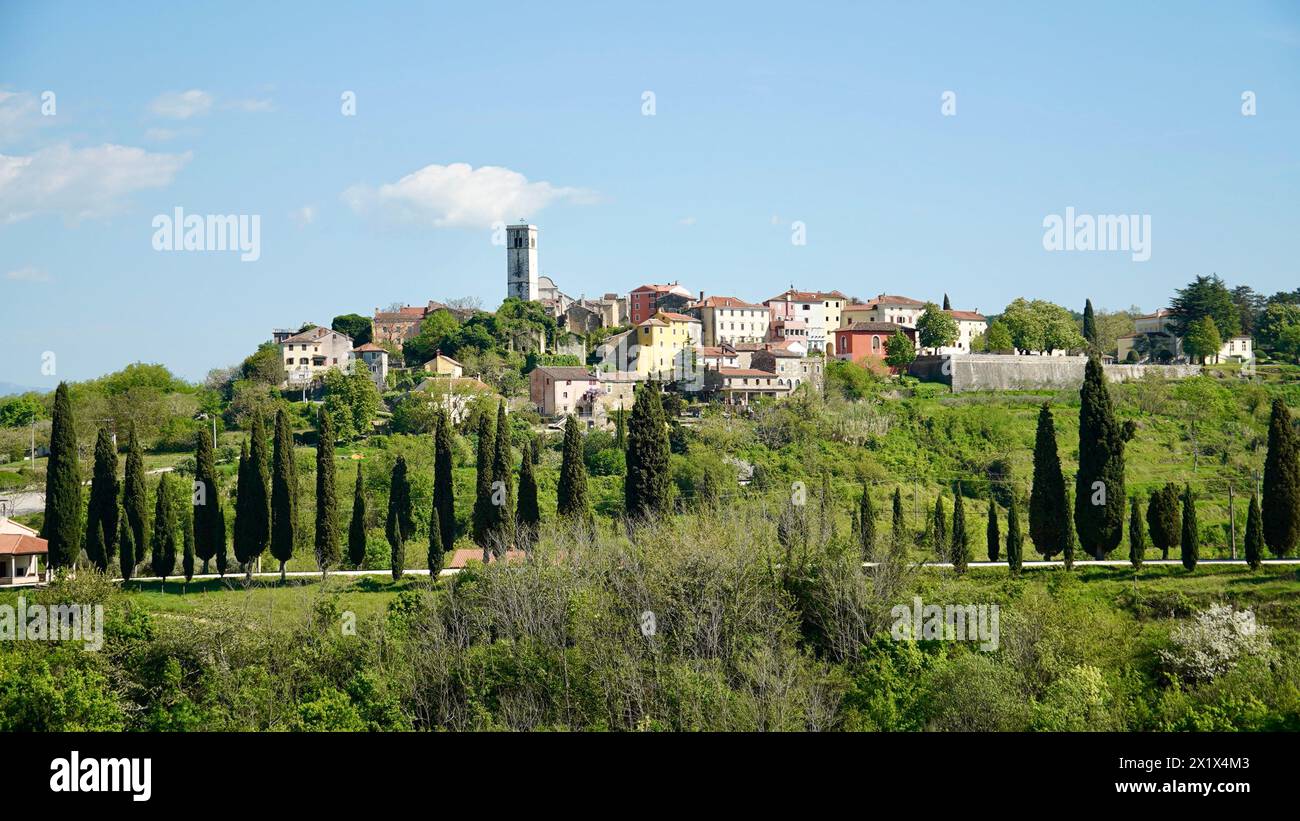 Oprtalj - idyllic small town on a hill in central Istria, resembles ...