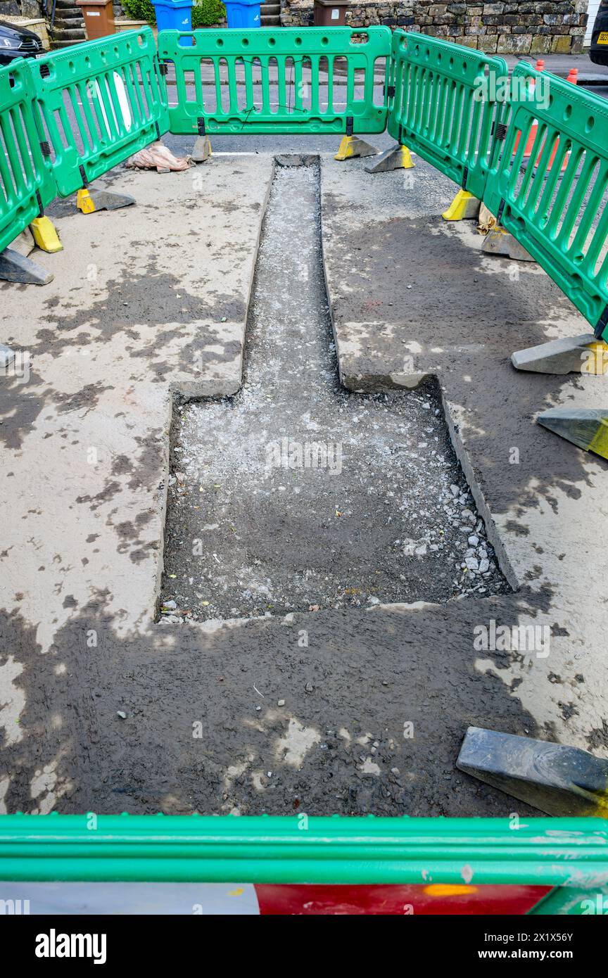 Road works, UK, Europe Stock Photo - Alamy