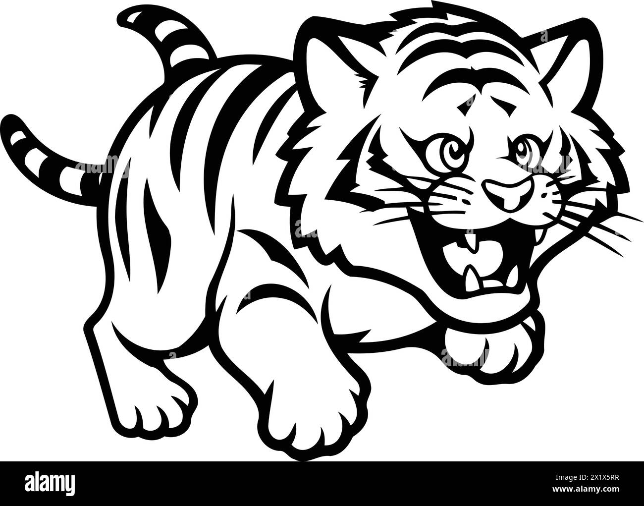 Tiger mascot running Stock Vector Images - Alamy