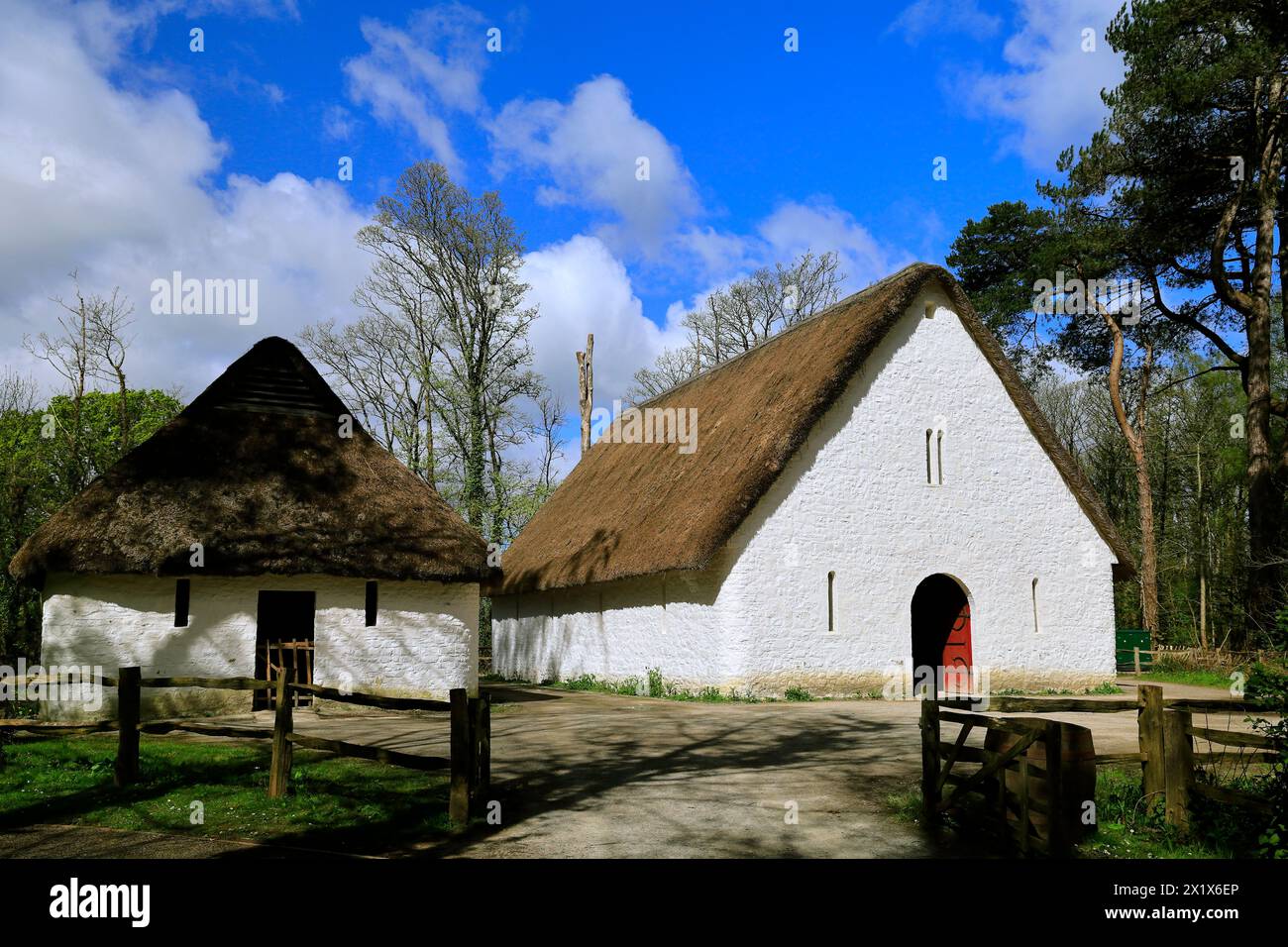 Llys Llywelyn mediaeval court and smaller building for food storage and ...