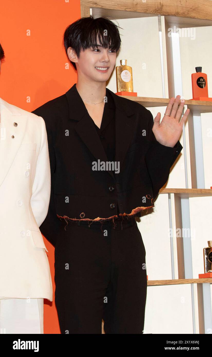 Seoul, South Korea. 18th Apr, 2024. South Korean singer Kim Gyu-vin, member of K-Pop boy band ...