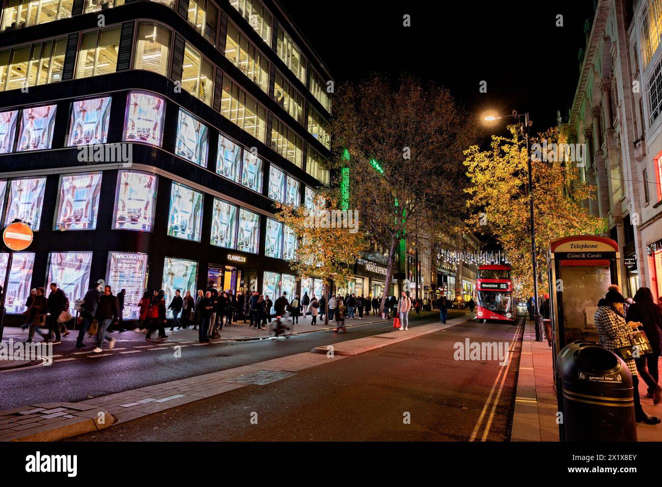 London TfL buses at nighttime - England, United Kingdom Stock Photo - Alamy