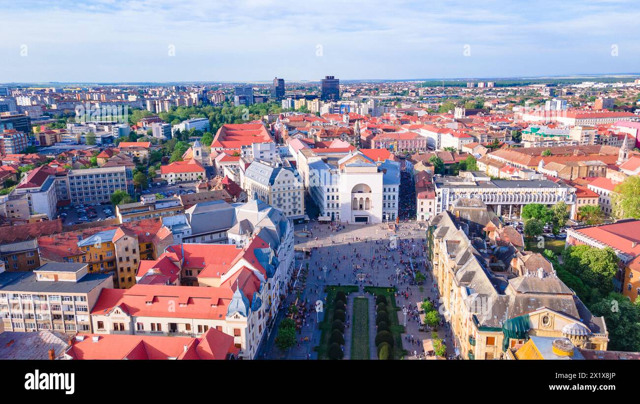 Aerial view of the beautiful city of Timisoara, Romania. Photography ...
