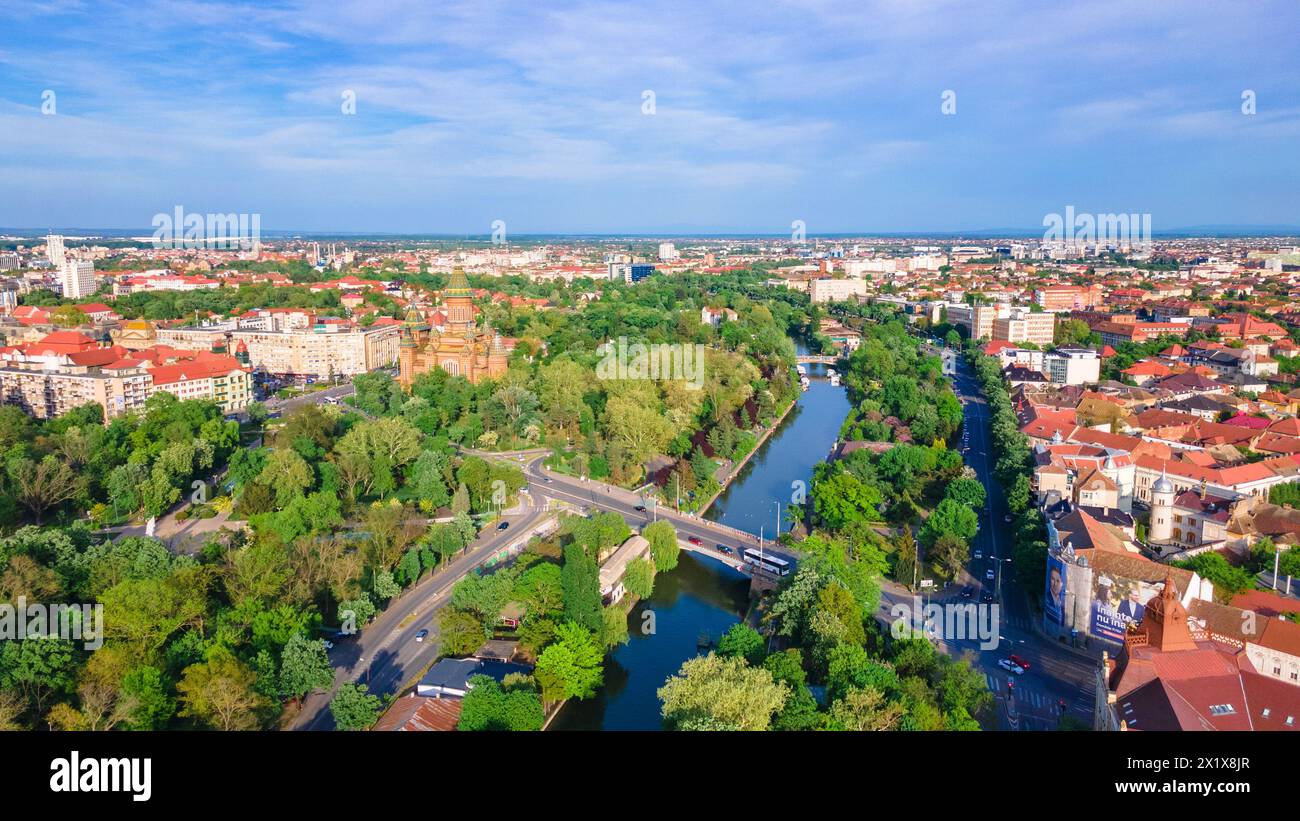 Aerial view of the beautiful city of Timisoara, Romania. Photography ...