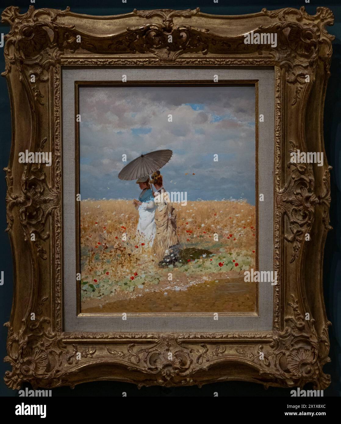 Paris, France - 04 12 2024: Orsay Museum. In the Wheat painted by ...